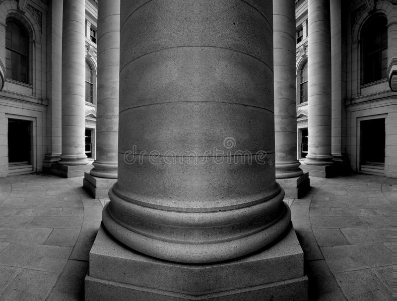 Building Columns stock photo. Image of details, lines - 8883768