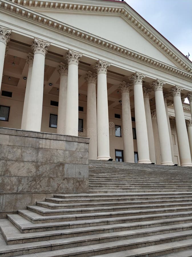 Building with columns stock image. Image of landmark - 145302531