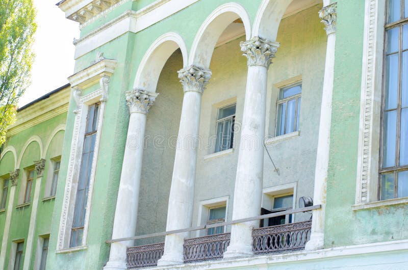 A building with columns. stock image. Image of palace - 97566487