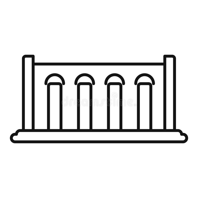 Building with Columns Icon Representing Classical Architecture Stock ...