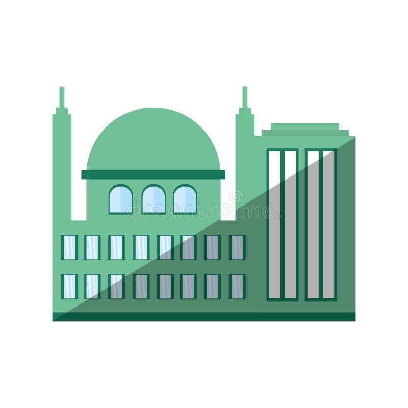 Building Commercial City Shadow Stock Illustration - Illustration of ...