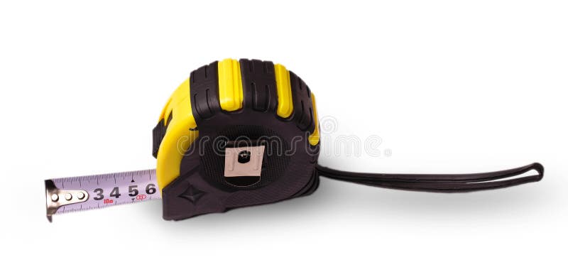 Building a Compact Measuring Tape Stock Image - Image of business ...