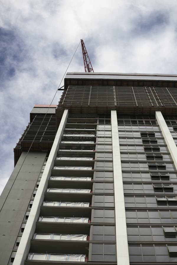 Building almost complete stock photo. Image of construction - 92268418