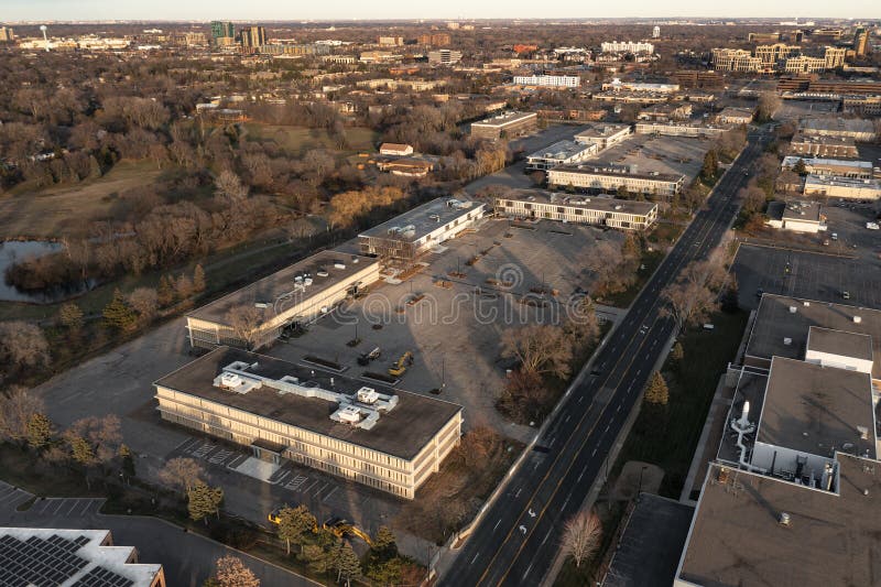 Building Complex Pre Demolition Stock Photo - Image of road, parking ...