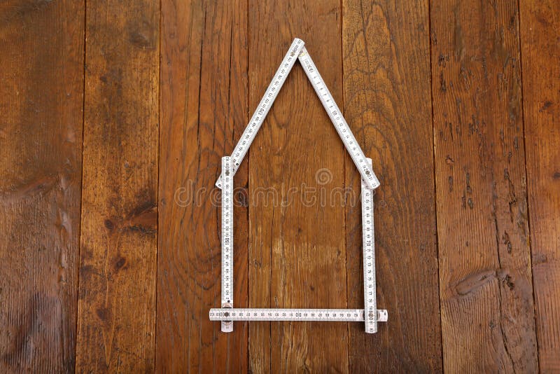 Building. Compositions with a Wooden Construction Meter Stock Image ...