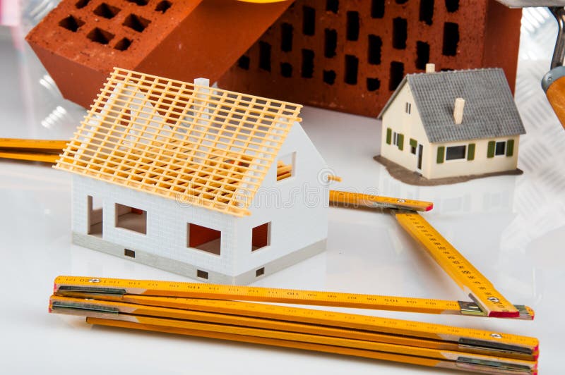 Building Concept with Construction Site Stuff Stock Photo - Image of ...