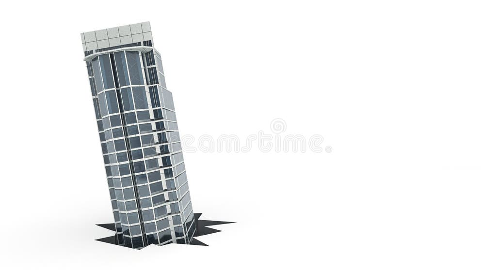 Building. Concept of Failure Stock Illustration - Illustration of ...