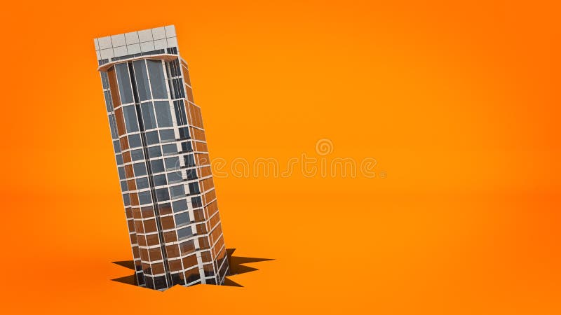 Building. Concept of Failure Stock Illustration - Illustration of ...