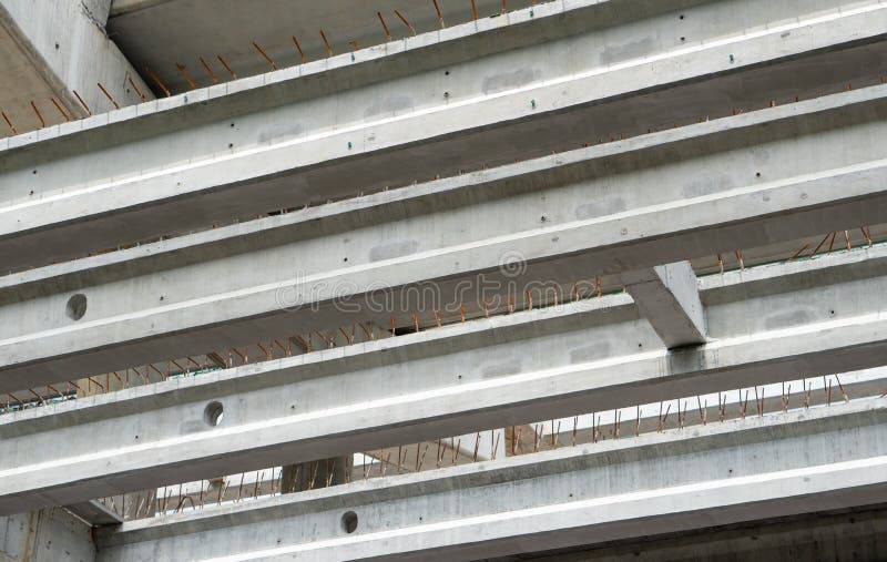 Building Concrete Ceiling Structure with Metal Beam Reinforcement Stock ...
