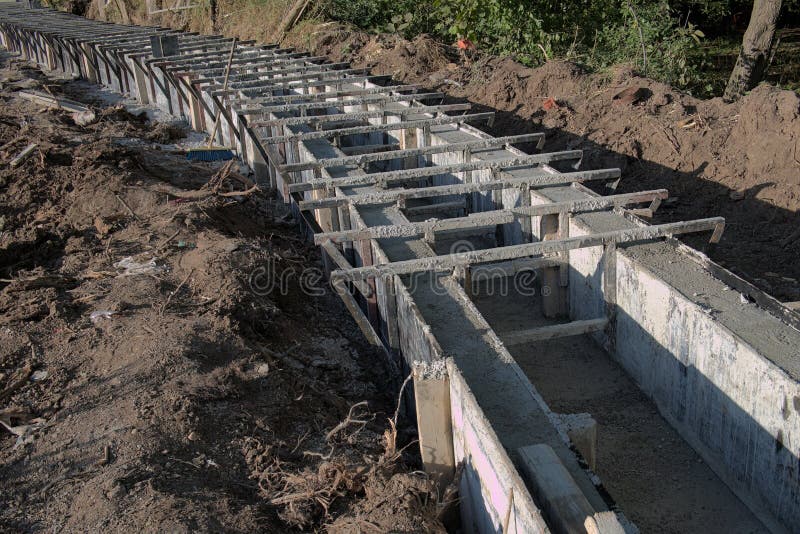 Building a concrete river stock image. Image of material - 234340691