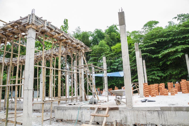 Building construct site stock photo. Image of base, builder - 42213508