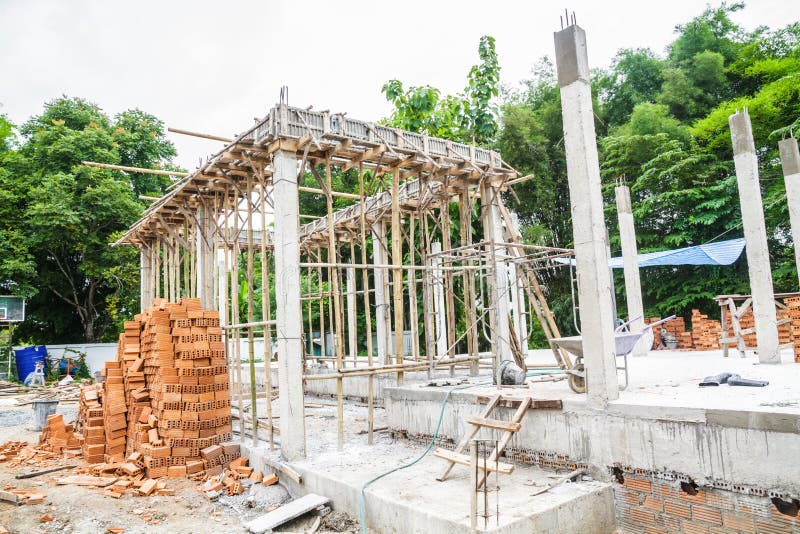 Building construct site stock image. Image of prop, foundation - 42213569