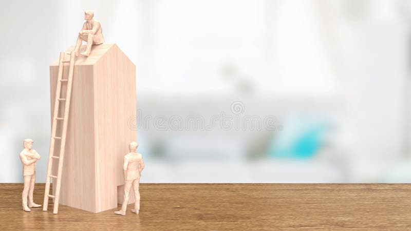 The Man and House for Building Business Concept 3d Rendering Stock ...