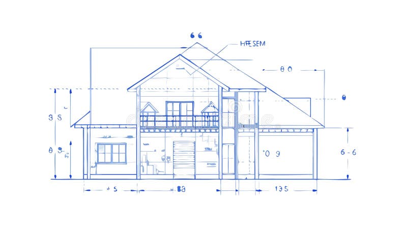 Building Construction Blueprint, Detailed Architectural Plan, Vector Design Generative AI Stock ...