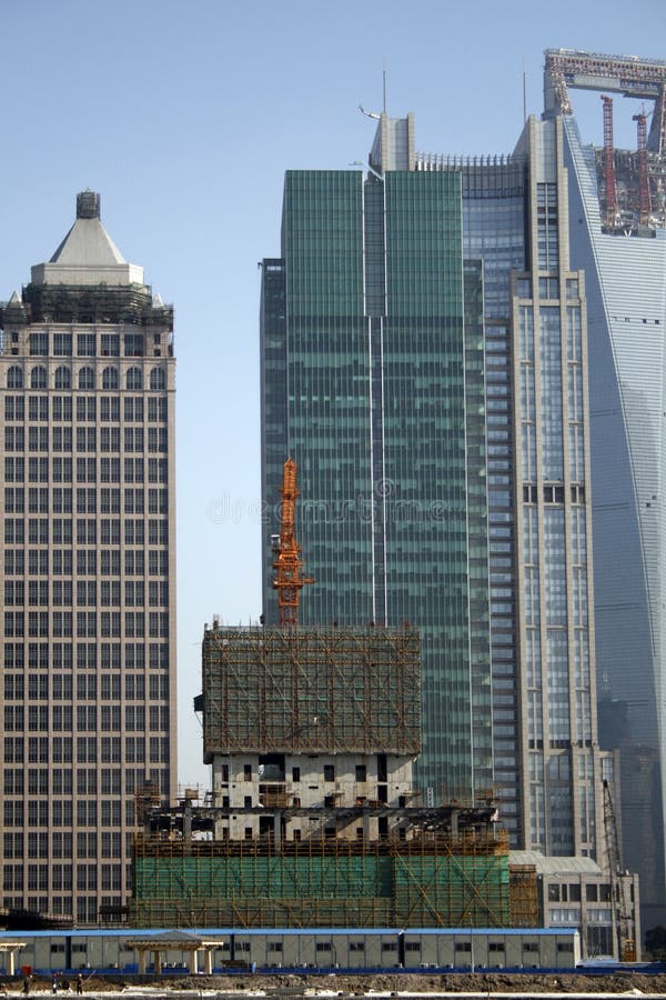 Building Construction in China Stock Image - Image of skyscraper ...