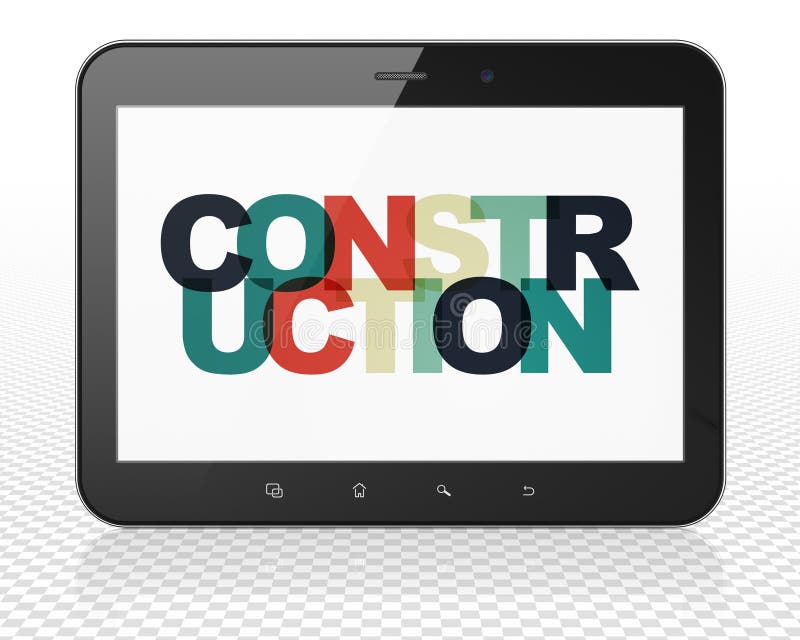 Building Construction Concept: Tablet Pc Computer with Construction on ...