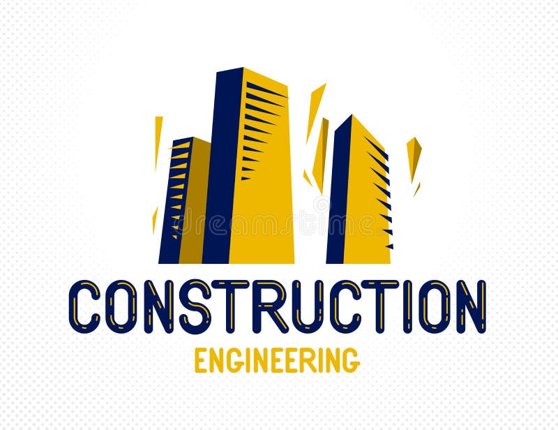 Building Construction Design Element Vector Logo or Icon, Real Estate ...