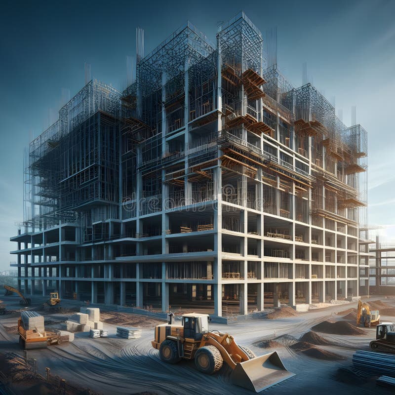 Building Construction Development in Progress Ai Generated Stock ...