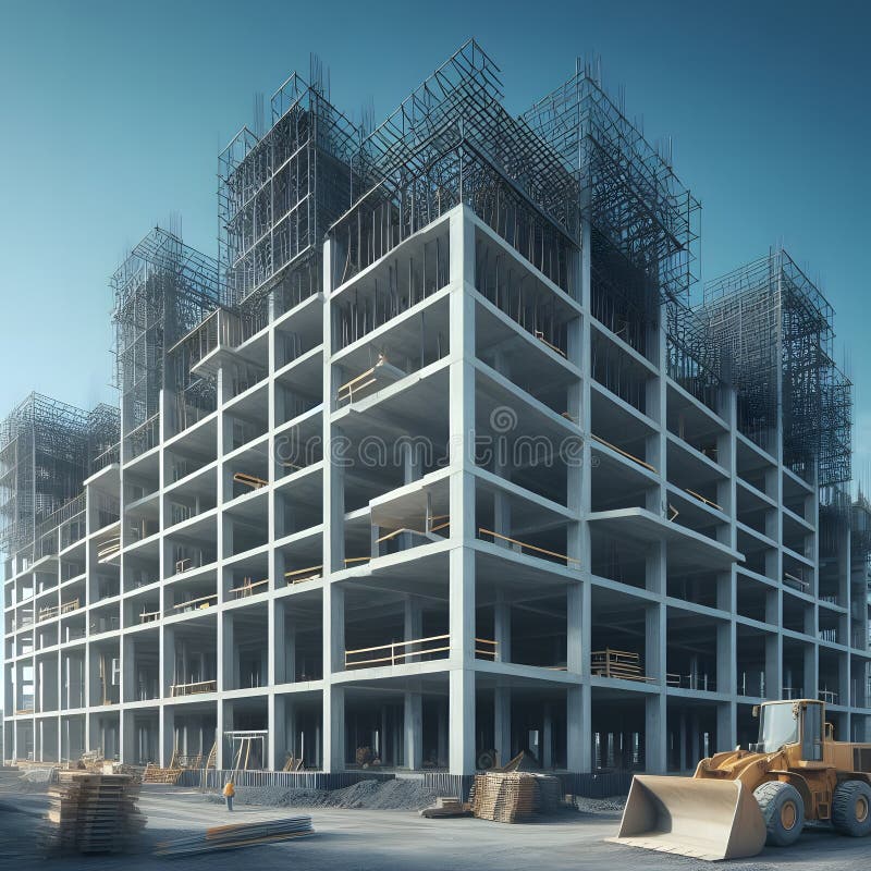 Building Construction Development in Progress Ai Generated Stock ...