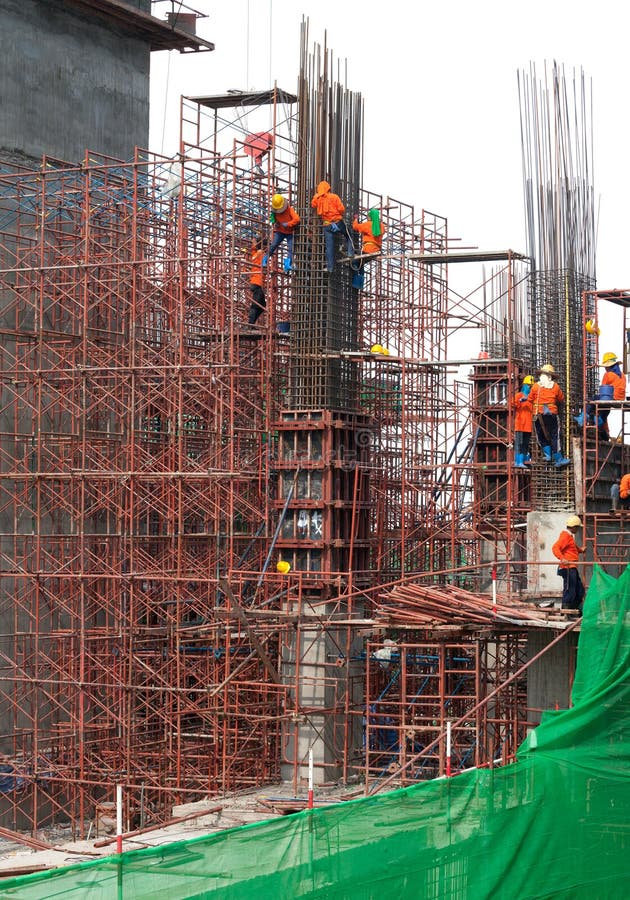 Building Construction Engineering. Stock Photo - Image of industry ...