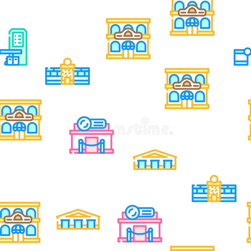 Building Construction Exterior Icons Set Vector Stock Vector ...