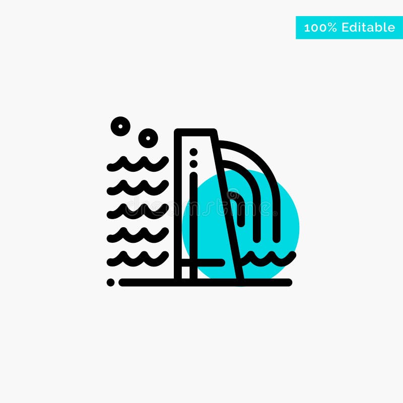 Building, Construction, Factory, Industry Turquoise Highlight Circle ...