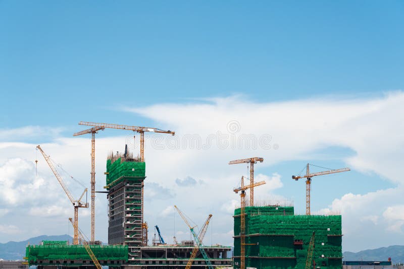 Building Construction the the Green Garden Park Editorial Image - Image ...