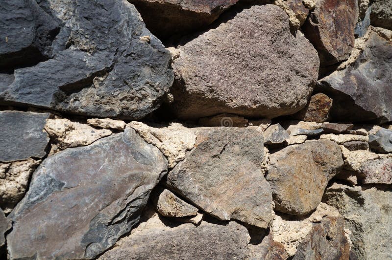 Old Gray Wall of Gray Stones! Stock Image - Image of natural, brown ...