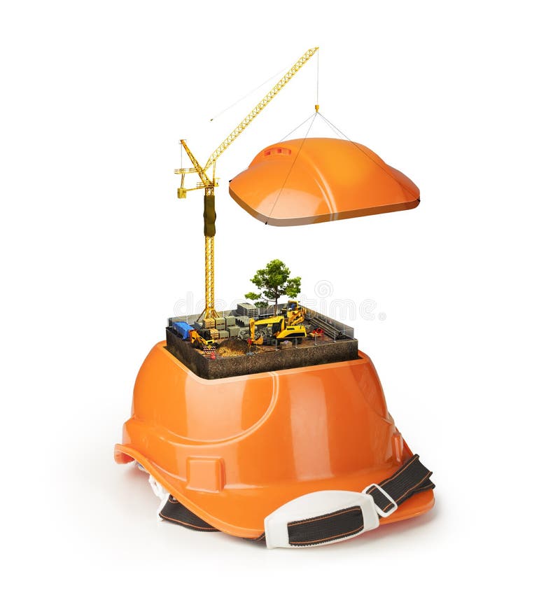 Building.Construction Helmet Stock Image - Image of design, architect ...