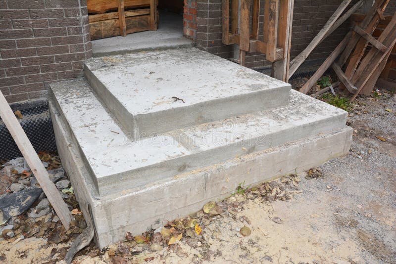 Building Construction House Steps from Concrete Stock Photo - Image of ...