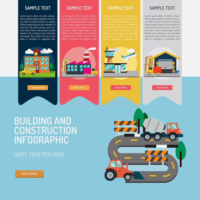Building and Construction Infographic Complex Stock Vector ...