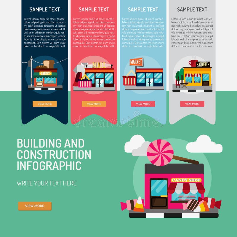 Building and Construction Infographic Complex Stock Vector ...