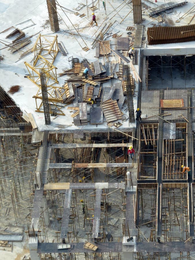 Building Construction Jobsite Stock Image - Image of roof, jobsite ...