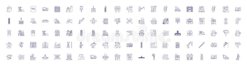 Building and Construction Line Icons Signs Set. Design Collection of ... Building and Construction Line Icons Signs Set. Design Collection of ...