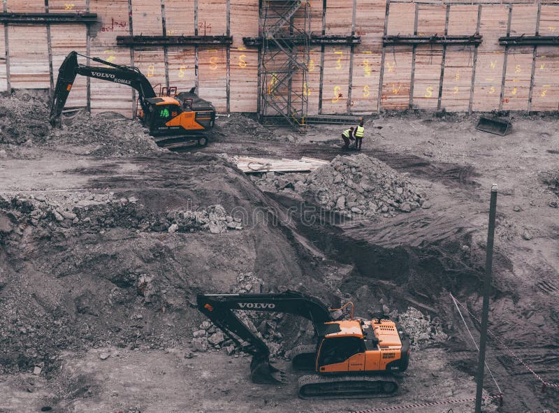 Building Construction Machines Stock Image - Image of tractor, digger ...