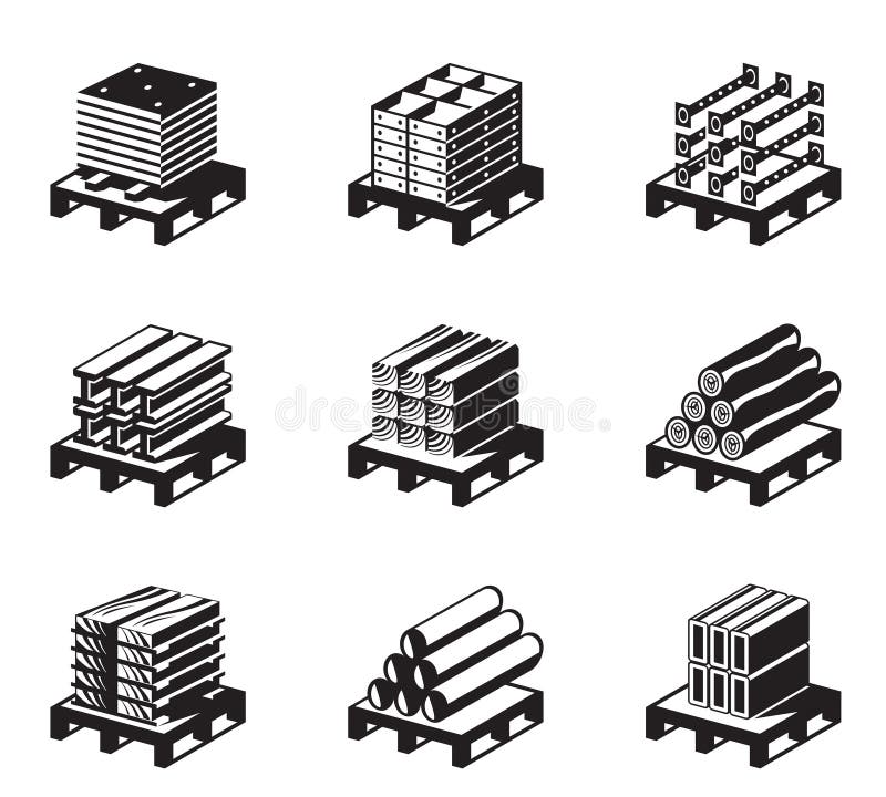 Building and Construction Materials Stock Vector - Illustration of ...