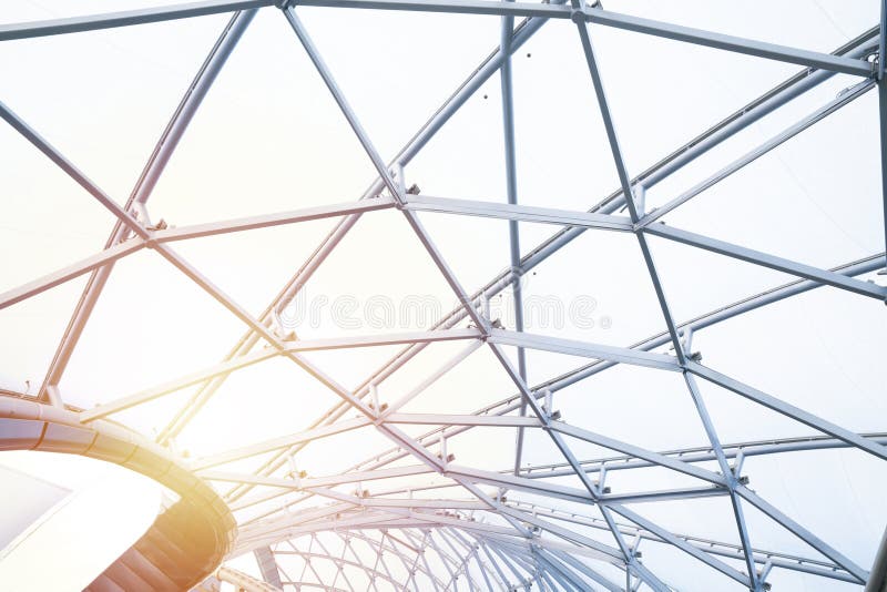 Building Construction of Metal Steel Framework Outdoors Background and ...
