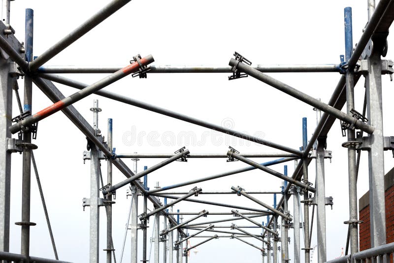 Building Construction Metal Steel Framework Outdoors White Gray Stock ...