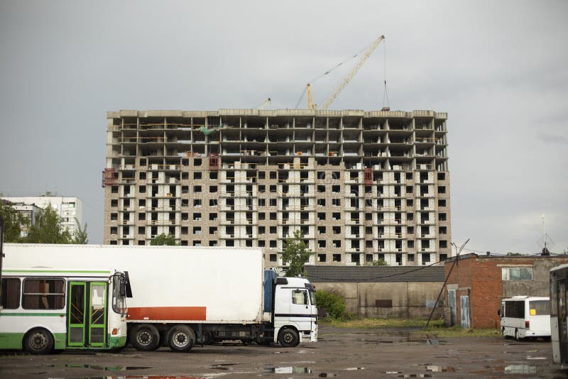 Building Construction. Multi-storey Building Stock Image - Image of ...