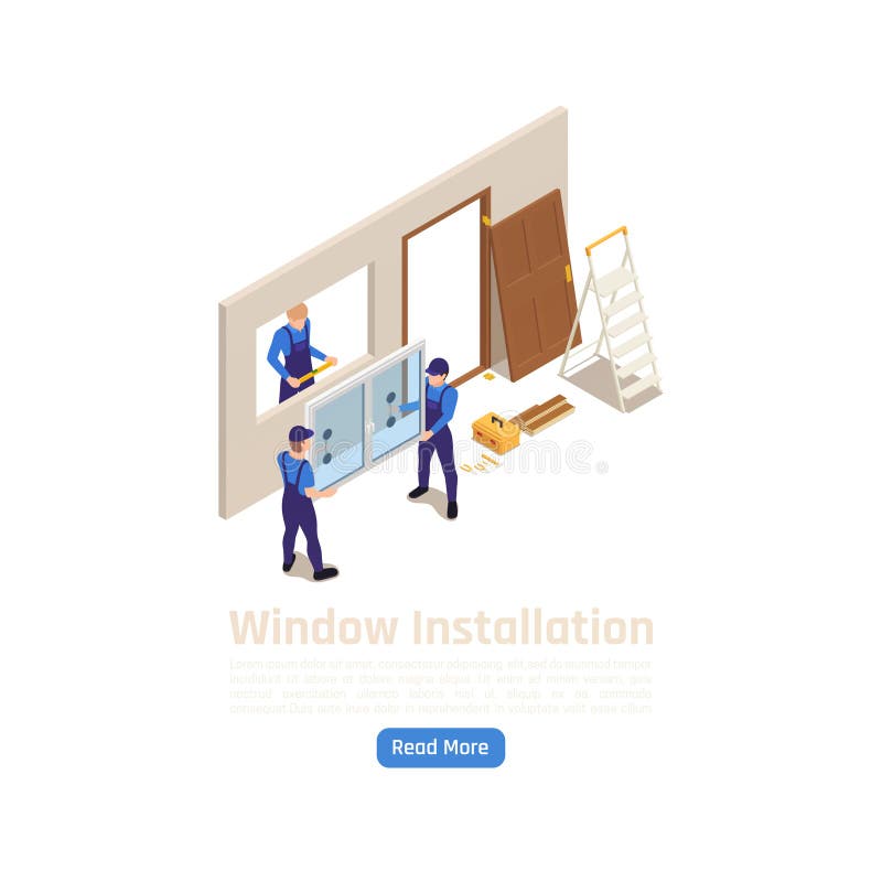 Windows Installation Isometric Composition Stock Vector - Illustration ...