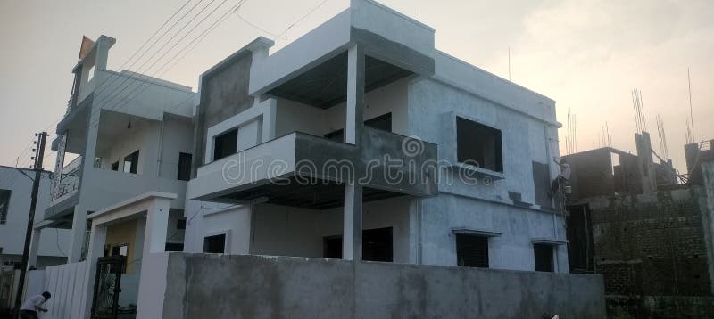 Building Construction Outer Look Stock Image - Image of outer, white ...