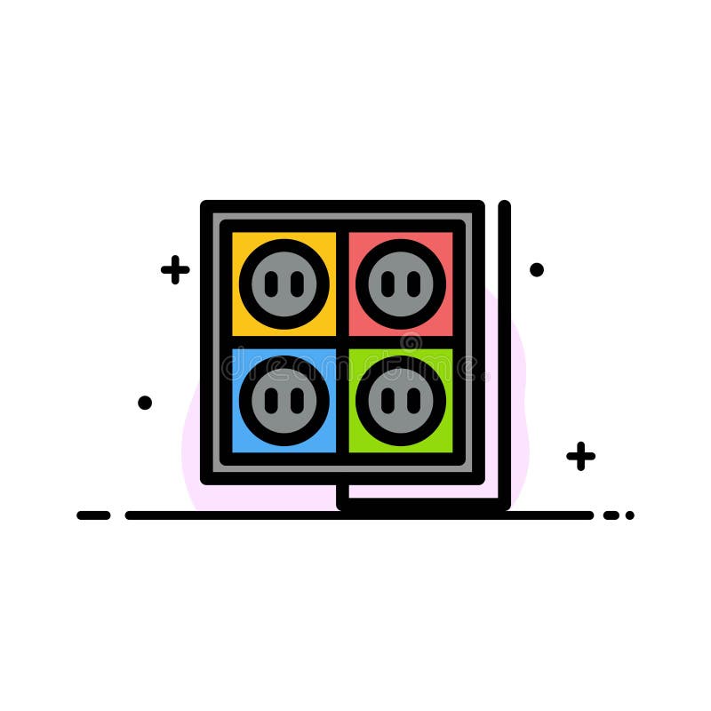 Building, Construction, Plug, Socket, Tool Business Flat Line Filled ...