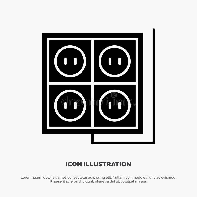 Building, Construction, Plug, Socket, Tool Solid Glyph Icon Vector ...