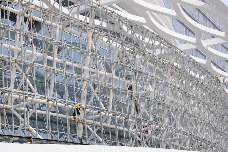 Building Construction in Process Editorial Stock Image - Image of ...