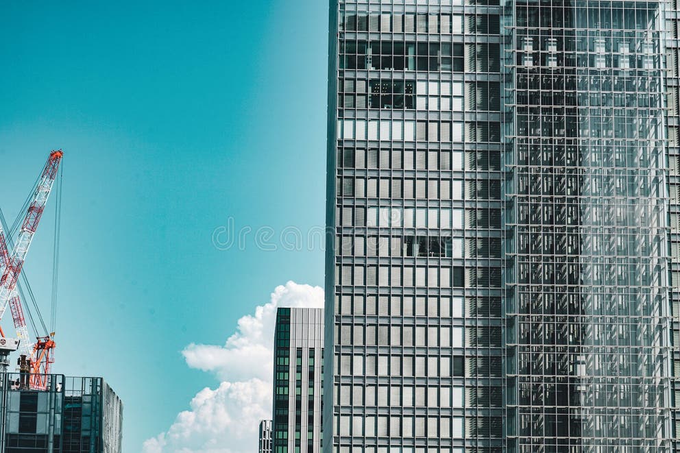 Building Construction Scenery and Crane Stock Image - Image of groups ...