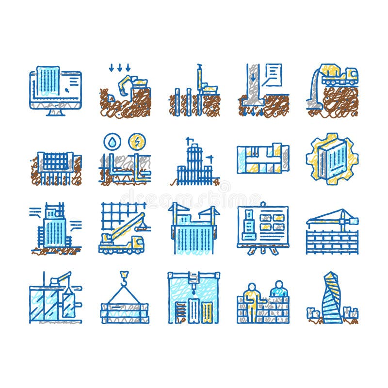 Isolated Footing Construction Process Stock Illustrations – 98 Isolated ...