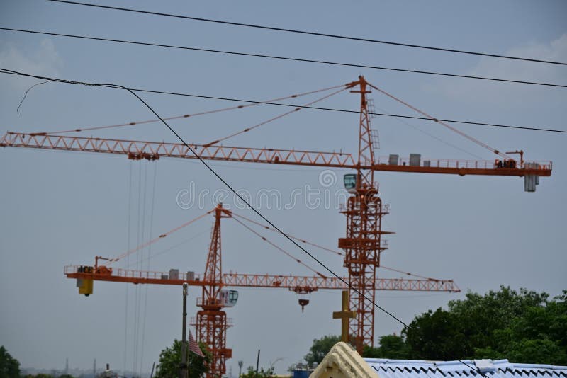 Building Construction Side in City Town. Stock Image - Image of father ...