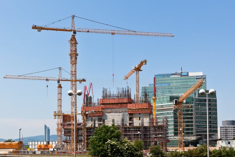 Building Construction Site stock photo. Image of concrete - 27824818