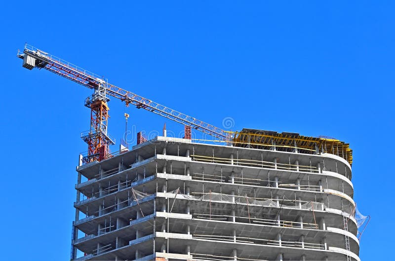 Building construction site editorial photography. Image of formwork ...