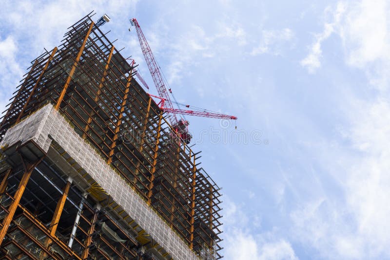 Building Construction Site with Cranes in Taiwan Stock Photo - Image of ...
